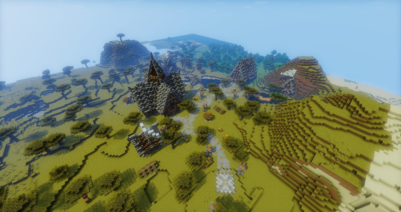 SmpMC Spawn Village Minecraft Map