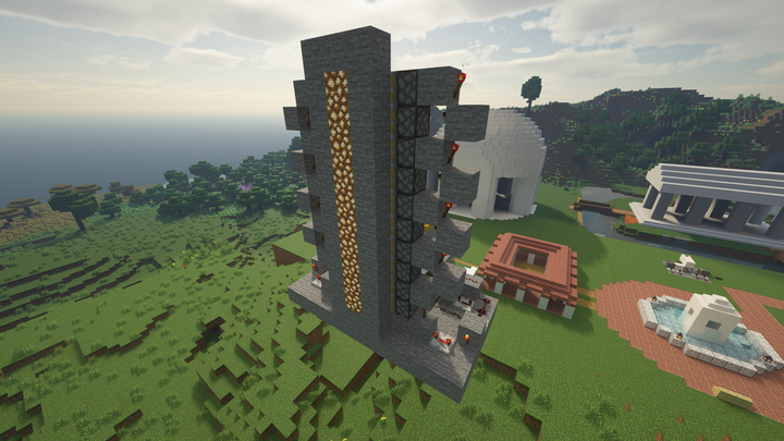 10x1 Vertical piston block swapper Minecraft Map