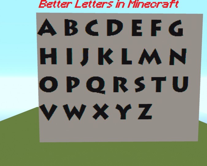 Better Letters in Minecraft Pixel Art scale: 300 to 200 blocks ...