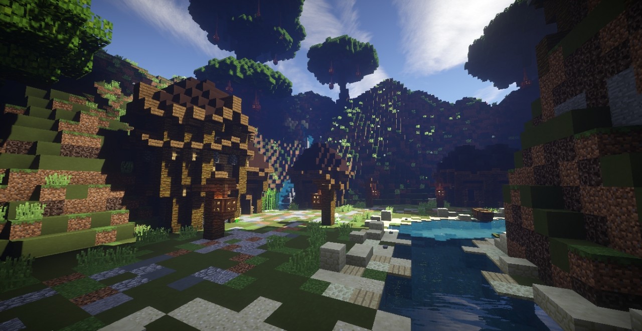 Overgrown Village Arena Minecraft Map