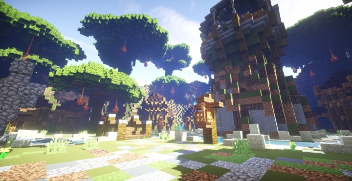 Overgrown Village Arena Minecraft Map