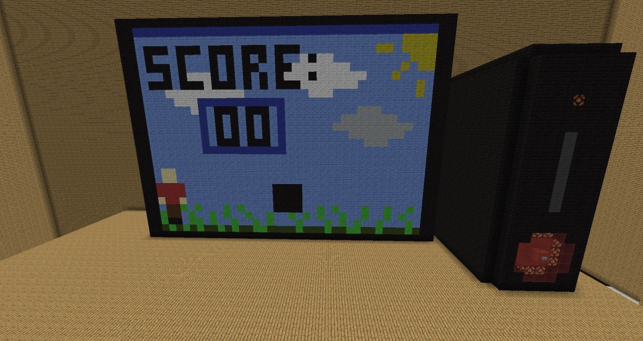 Interactive redstone Xbox gaming console in minecraft with colour ...