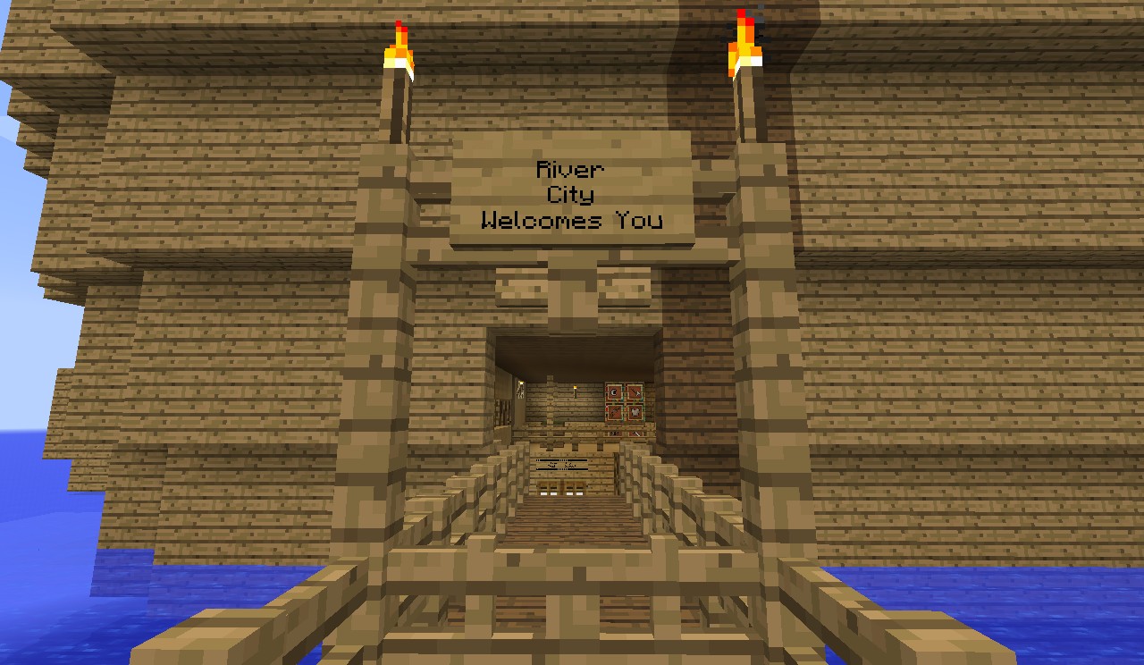 River City - Big City On Old War Ship Minecraft Map