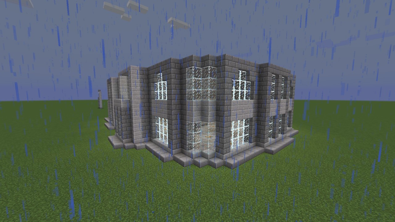 Giant Stone Brick/ Stone Slab House Minecraft Map