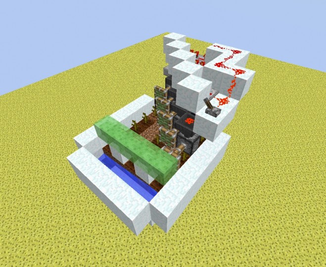 Quintuple Piston Extender Melon/Pumpkin Farm Minecraft Map