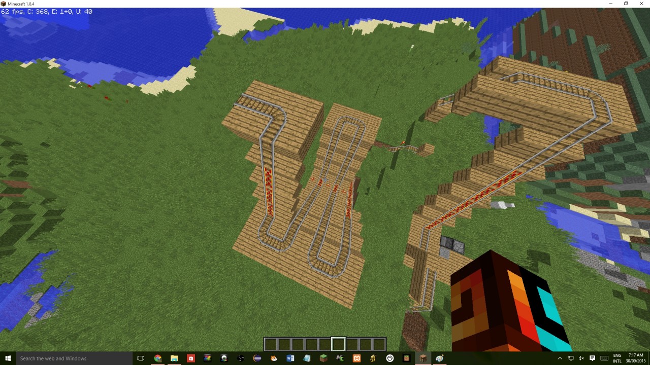 Simple rollercoaster Minecraft Map
