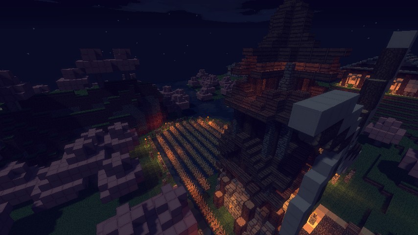 Windmill with Wheat field Minecraft Map