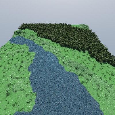 River And Forest Terrain Minecraft Map