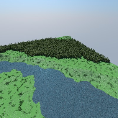 River And Forest Terrain Minecraft Map