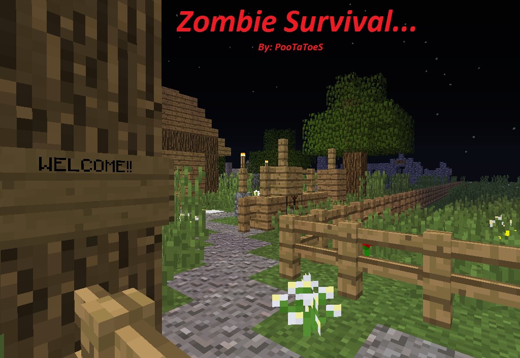 Zombie Survival Map 1.8+ Minecraft Map