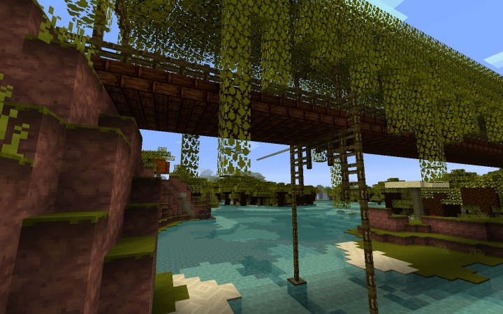 Simple Leafy Bridge Minecraft Map