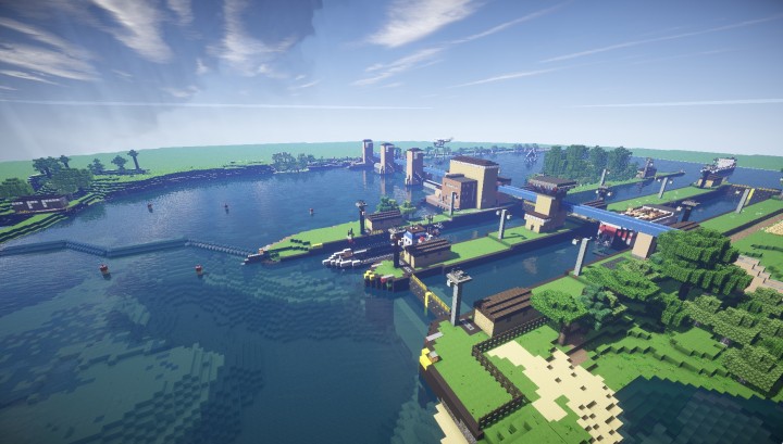 Download the barrage and the sluice in Frankfurt (Germany) Minecraft Map