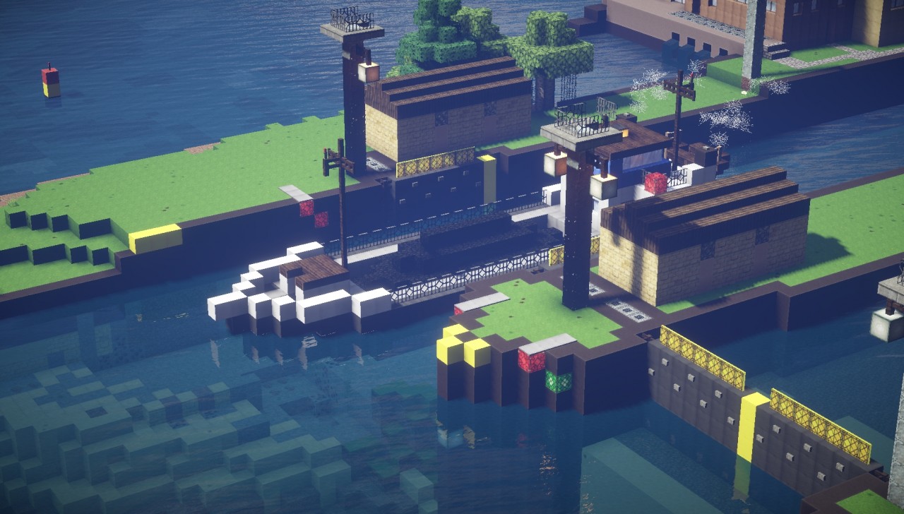 Download the barrage and the sluice in Frankfurt (Germany) Minecraft Map