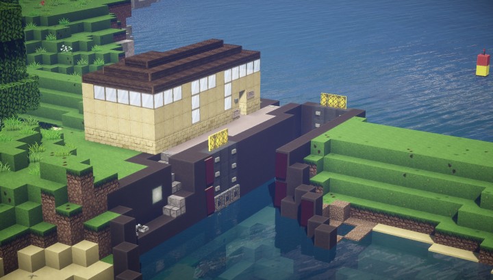 Download the barrage and the sluice in Frankfurt (Germany) Minecraft Map