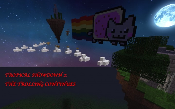 Tropical Showdown 2: The trolling Continues parkour trolling map 1.8 Minecraft Map