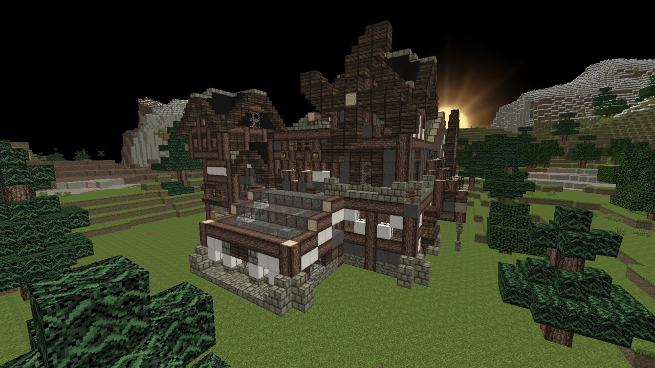 Steampunk Town Spawn Building Minecraft Map