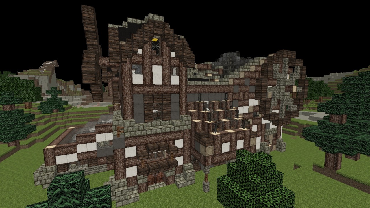 Steampunk Town Spawn Building Minecraft Map