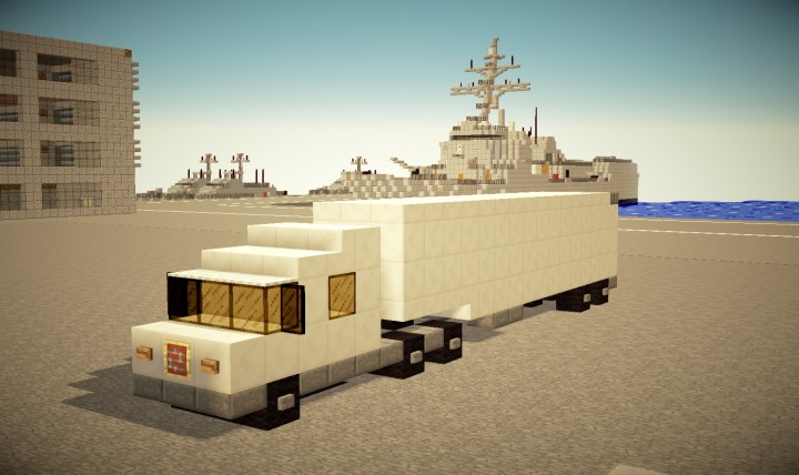 Average Semi-trailer Truck 1:1 Scale Minecraft Map