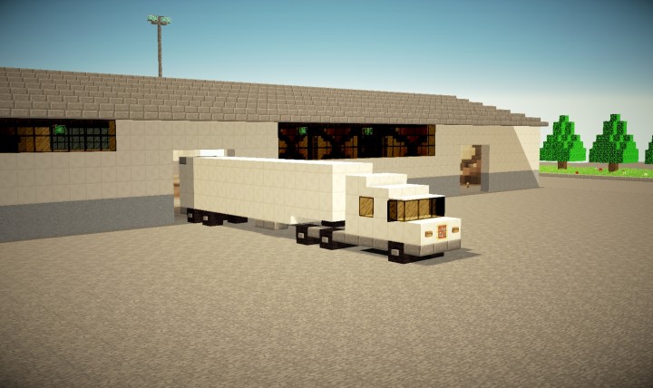 Average Semi-trailer Truck 1:1 Scale Minecraft Map