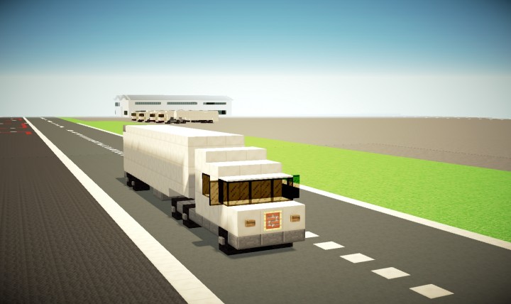 Average Semi-trailer Truck 1:1 Scale Minecraft Map