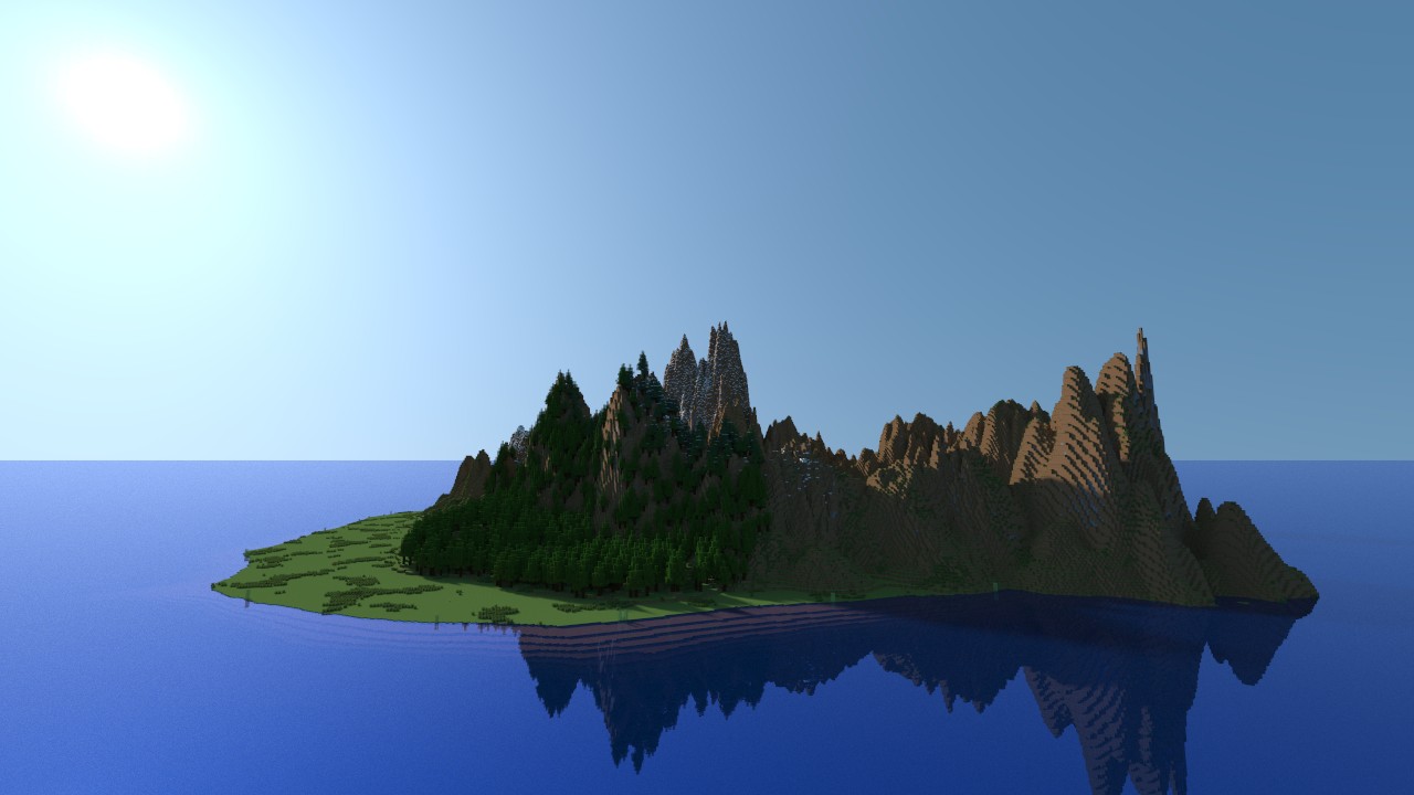 Big Island - made with World Painter - Download Minecraft Map