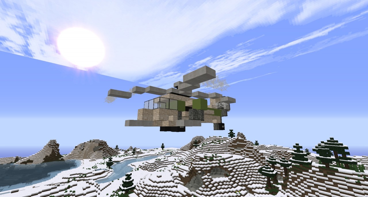 Port Ray Builds | Military Helicopter Minecraft Map