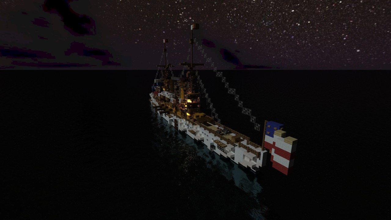 Fictional USS Protected Cruiser - Olympia-Class inspired Minecraft Map