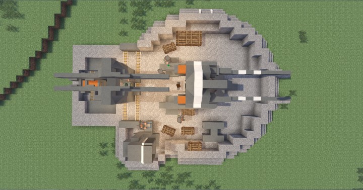 FLAK 44 12.8cm AA Bunker Minecraft Map