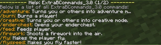 [Discontinued][Plugin][1.8+]ExtraBCommands! Version 3.0 Minecraft Mod
