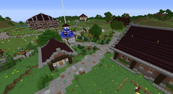 UHC spawn village Minecraft Map
