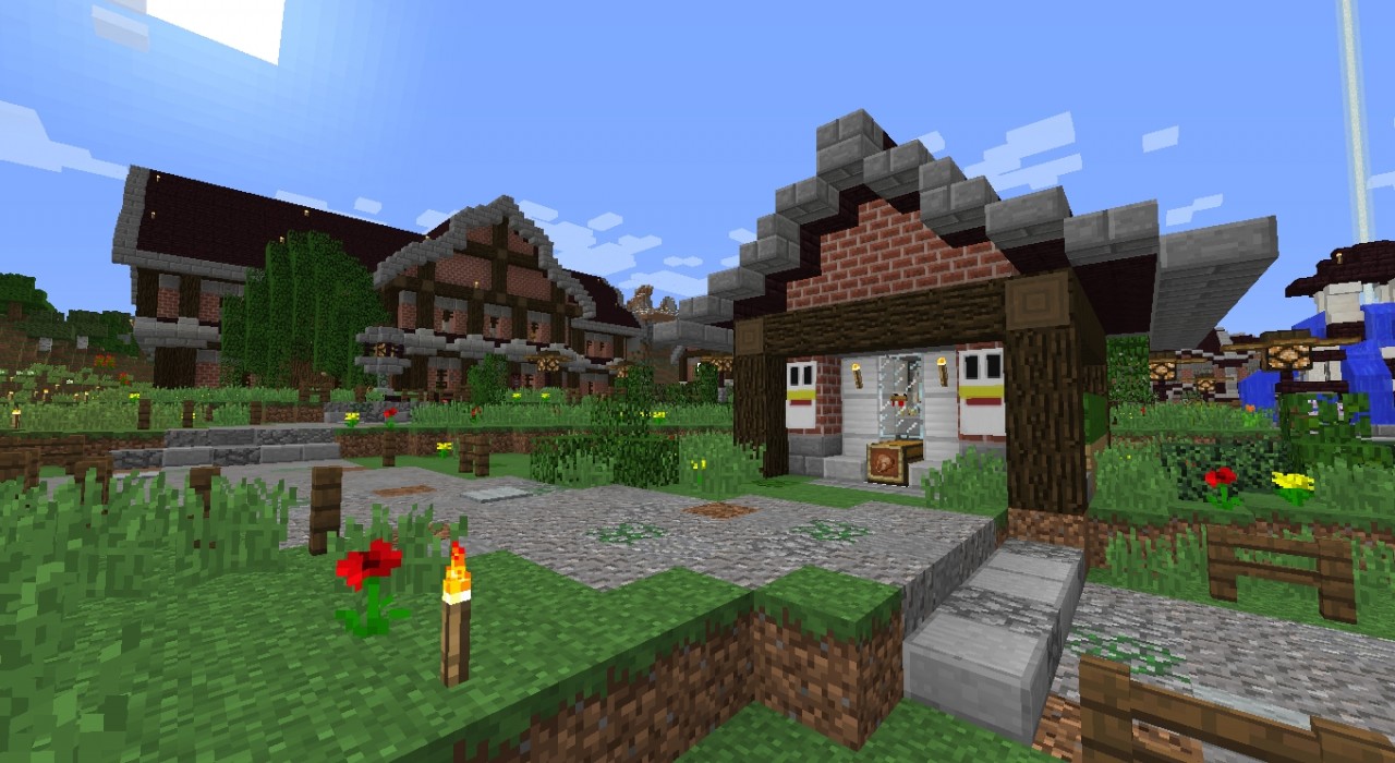 UHC spawn village Minecraft Map