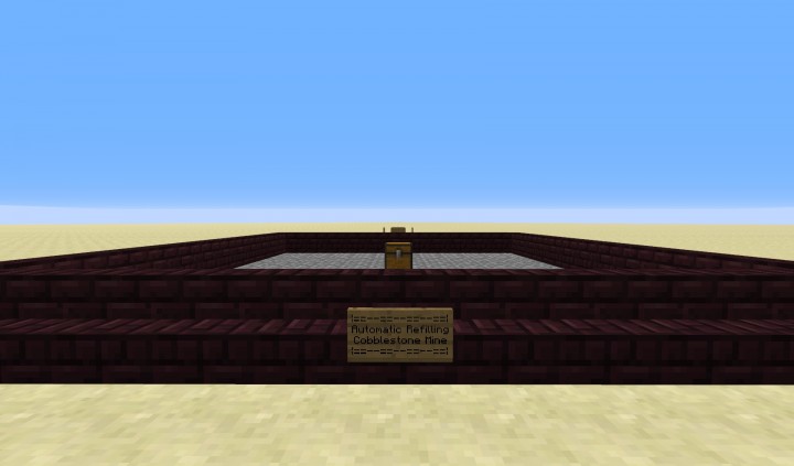 Automatic Refilling Cobblestone Mine Minecraft Map