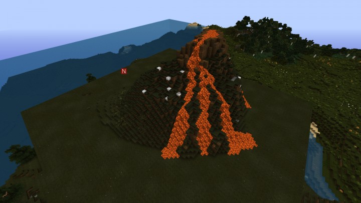 small hollow volcano Minecraft Map