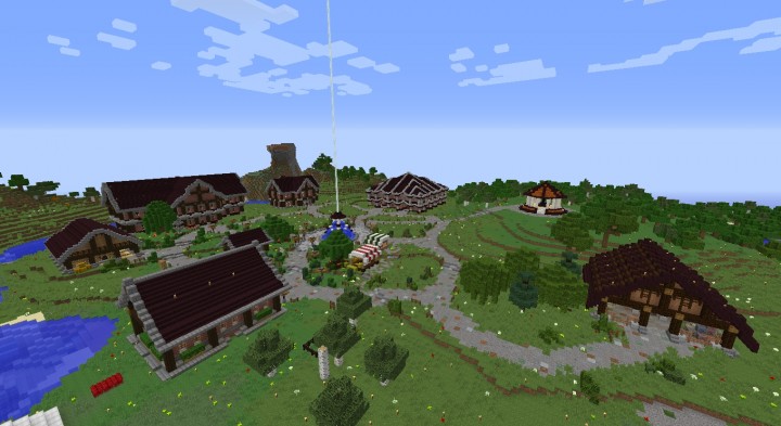 UHC spawn village Minecraft Map