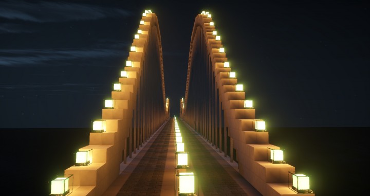 THE WAVE - Modern Suspension Bridge Minecraft Map