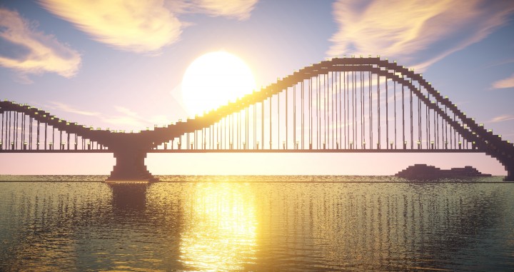 THE WAVE - Modern Suspension Bridge Minecraft Map