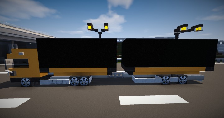 Vehicle - Rigid Truck with Trailer Minecraft Map