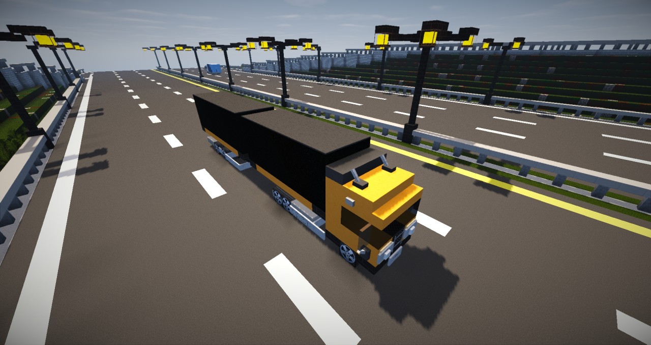 Vehicle - Rigid Truck with Trailer Minecraft Map