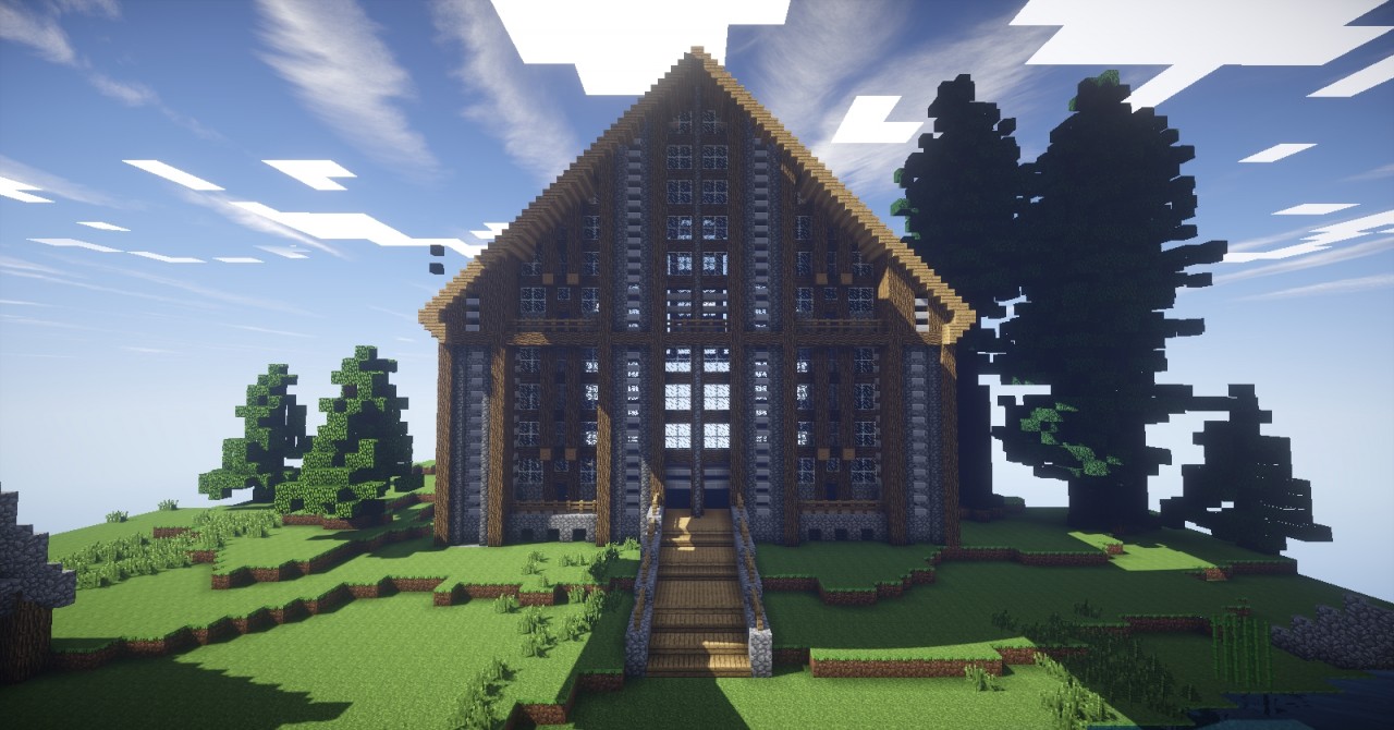 Medieval Guild hall and gates Minecraft Map