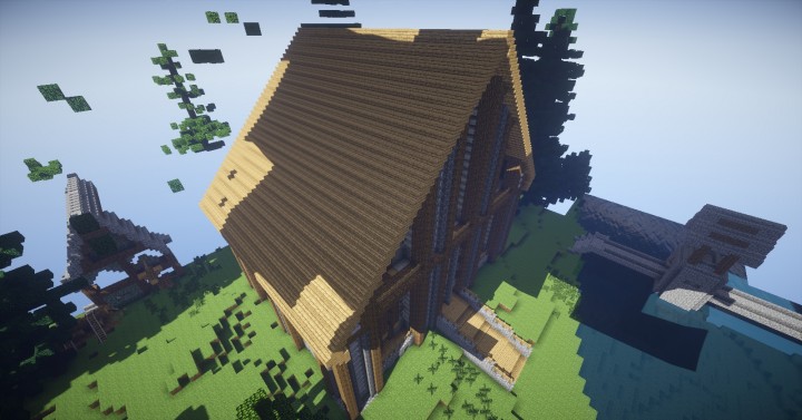 Medieval Guild hall and gates Minecraft Map