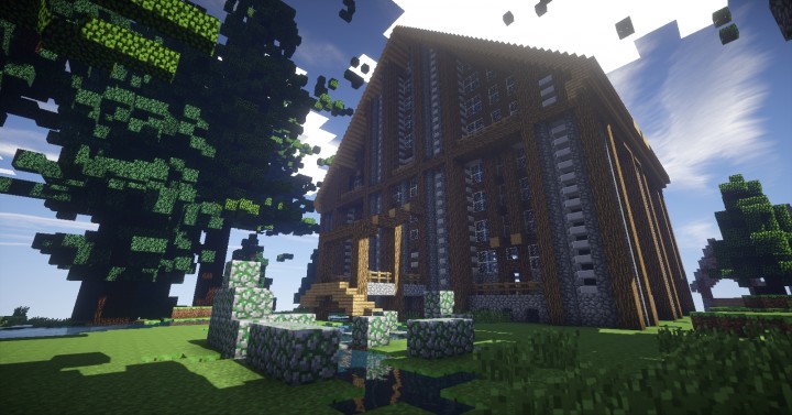 Medieval Guild hall and gates Minecraft Map