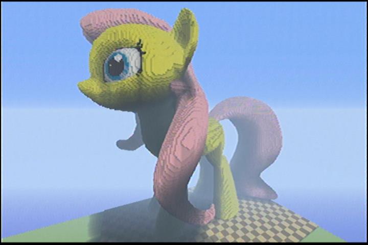 3D fluttershy Minecraft Map