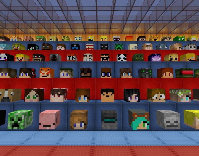 a lot of Minecraft heads :D Minecraft Map