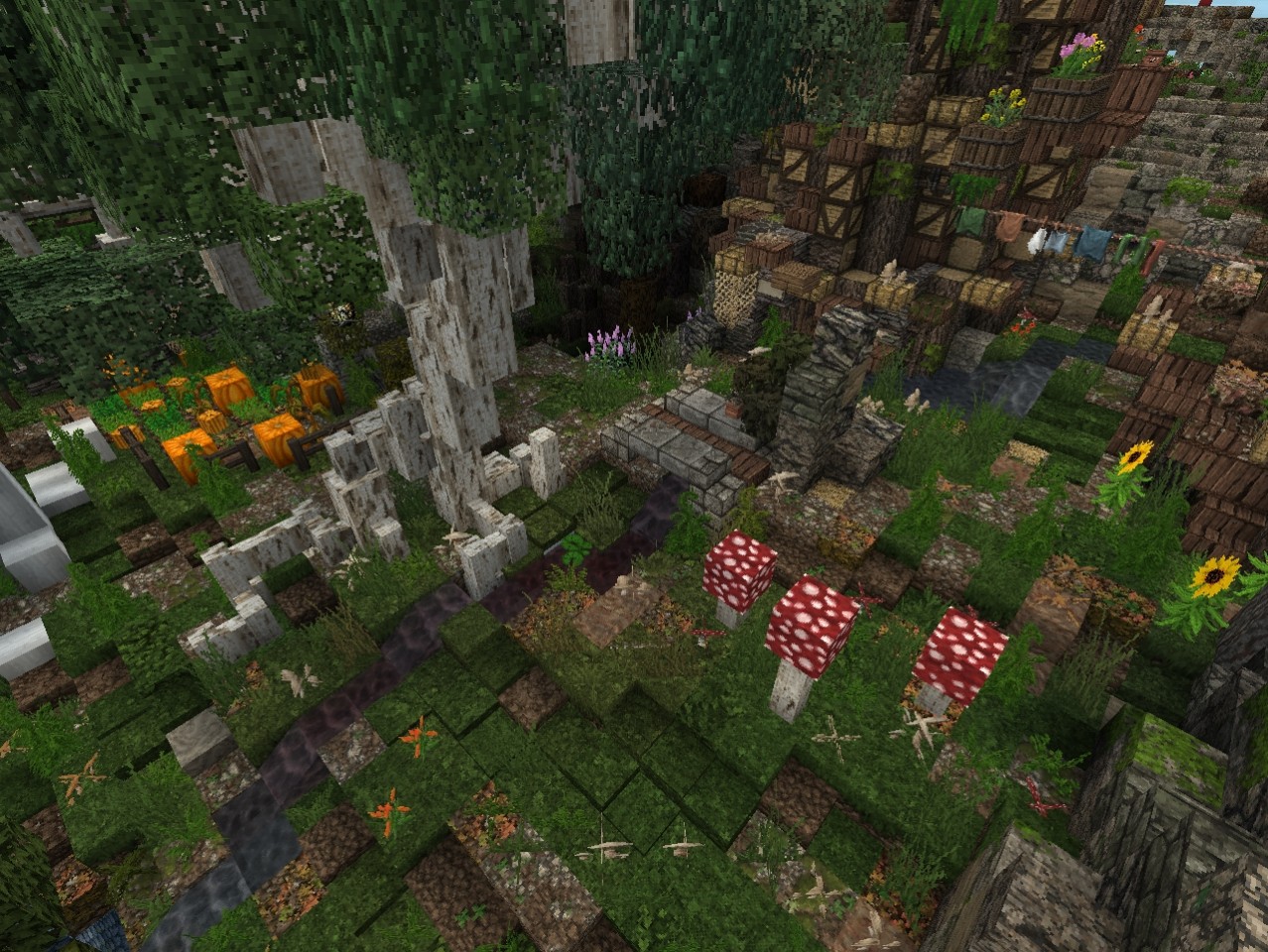 pleurotus, fantasy village remake #WeAreConquest Minecraft Map