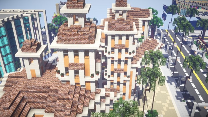 Mediterrenean Apartment Complex Minecraft Map
