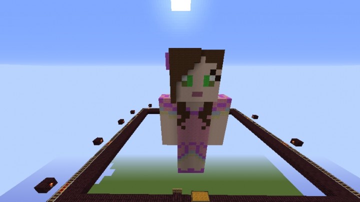 Statue of Jen from PopularMMOS Minecraft Map