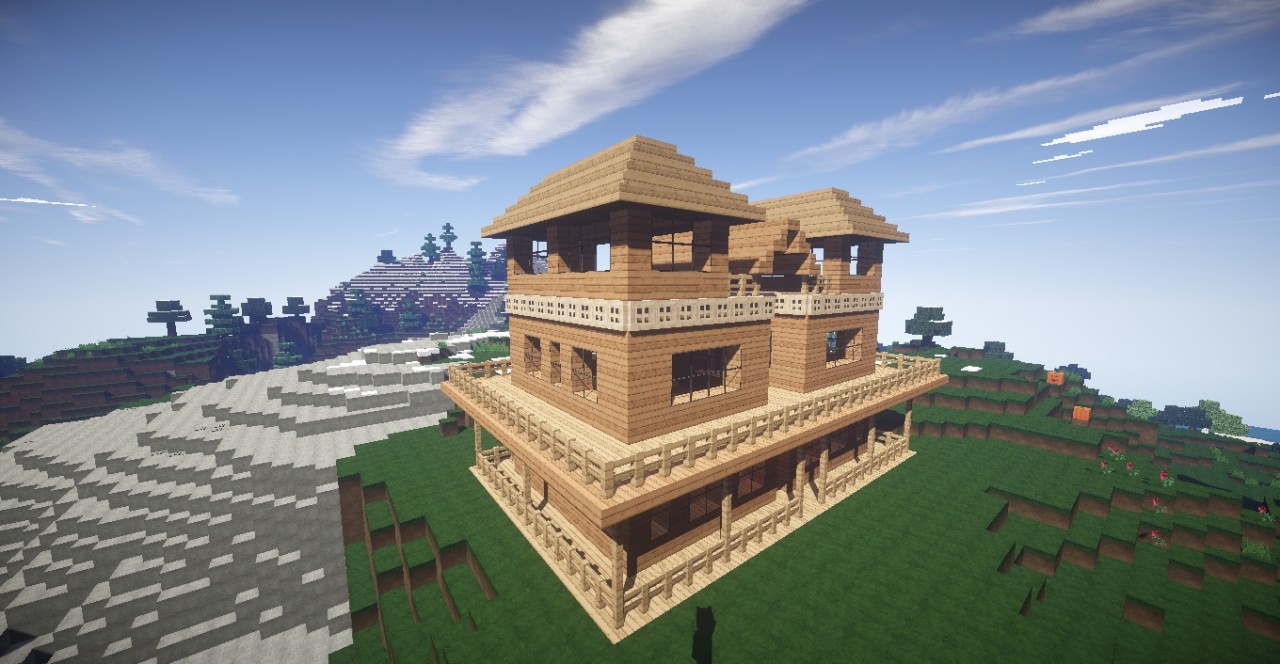 Beautiful Wooden Hut Minecraft Map