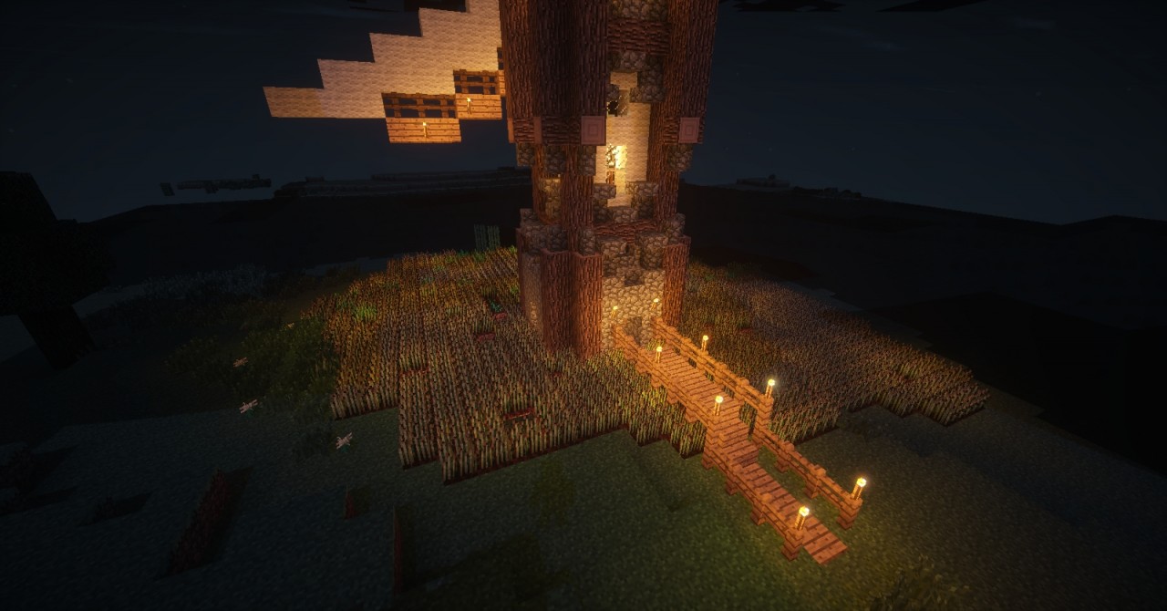 Medieval Windmill and wheat farm Minecraft Map