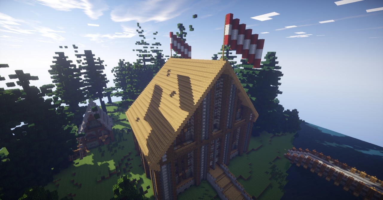 Medieval Guild hall- interior and exterior Minecraft Map