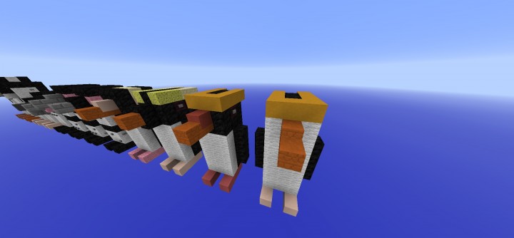 Small penguin statues Minecraft Project